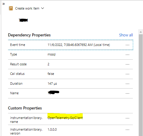 dotnet Instrumentation with azuremonitor not show DB query · Issue #1341 · open-telemetry ...