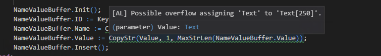 AL Code Analyzer Possible Overflow assigning text · Issue #3772 · microsoft/AL · GitHub