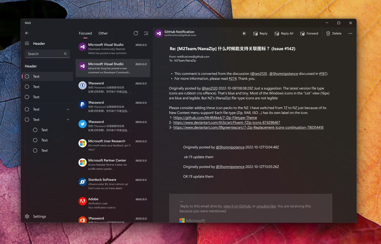 根据新版本设计图更新界面 · Issue #4 · MicaApps/Mail · GitHub