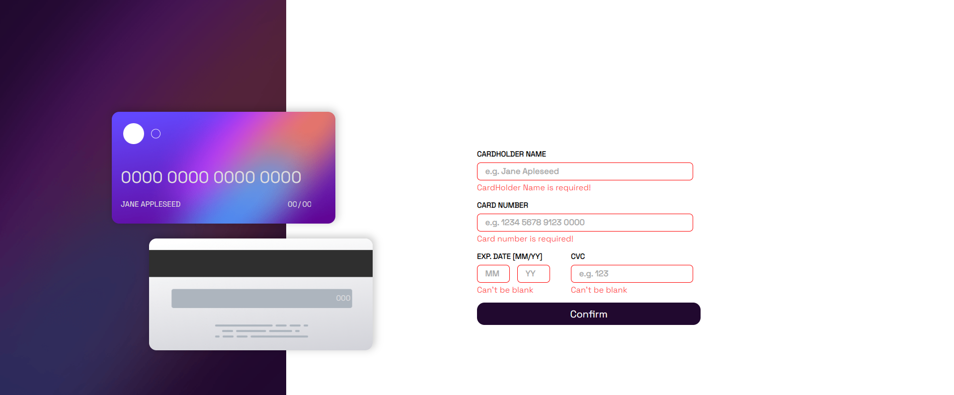 GitHub - lienadochuko/Interactive-card-details: Interactive card details form challenge on ...