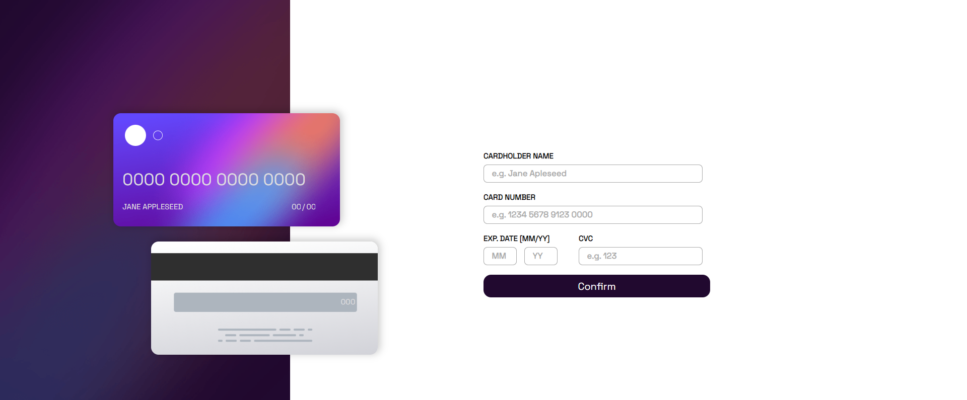 GitHub - lienadochuko/Interactive-card-details: Interactive card details form challenge on ...
