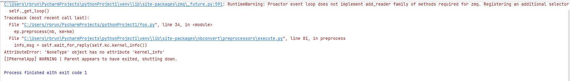 providing ExecutePreprocessor a KernelManager ends in an AttributeNotFound exception necessarily ...