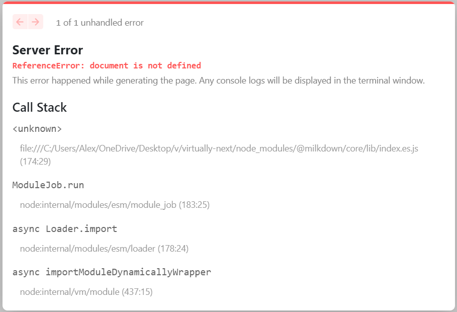[Bug] @milkdown/core compatibility with Next failing due to Server-side Rendering · Issue #389 ...