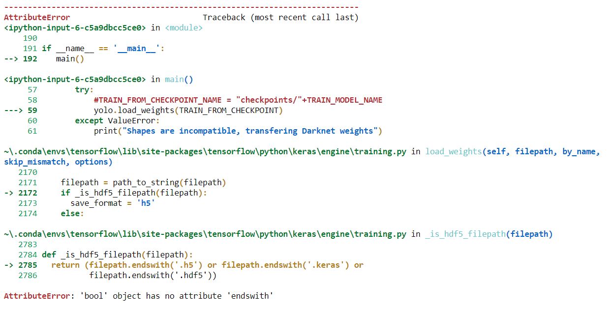 Checkpoints not Working · Issue #104 · pythonlessons/TensorFlow-2.x-YOLOv3 · GitHub