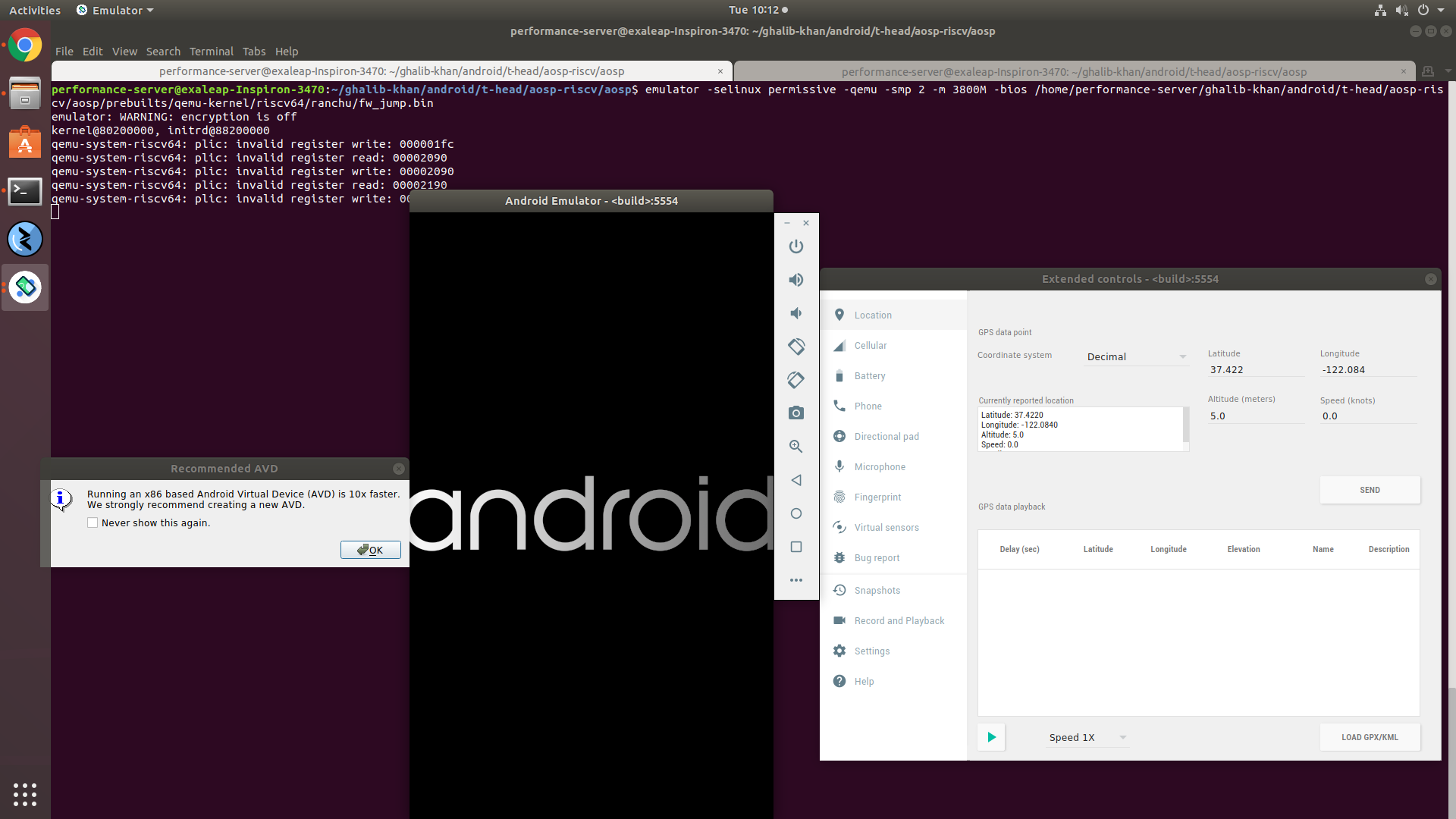 Emulator failing once it Lunched. · Issue #9 · XUANTIE-RV/riscv-aosp ...