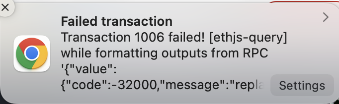 Failed transaction (eth-js rpc error) when speeding up a transaction ...