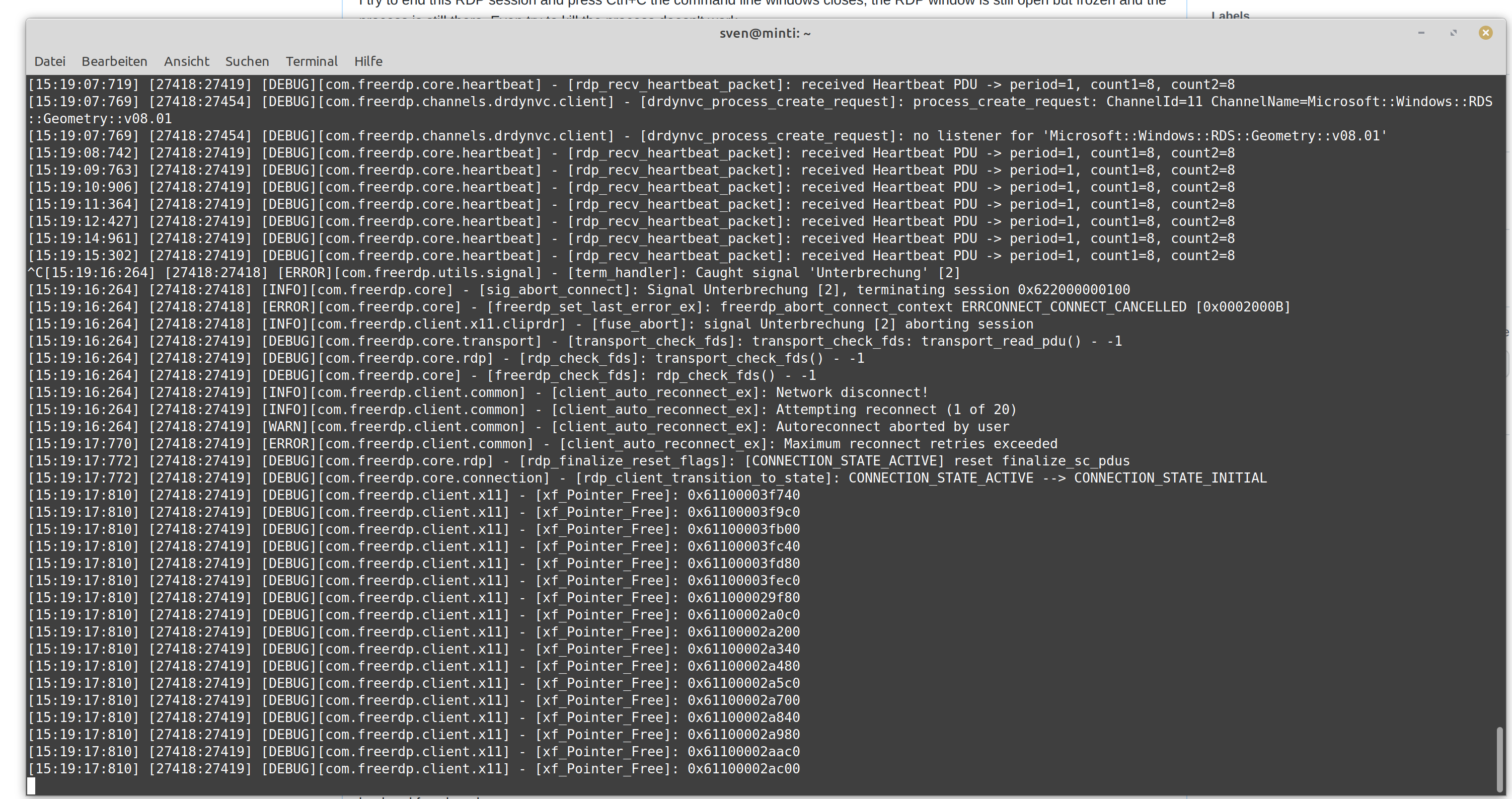 Ctrl+C does not end the process · Issue #8736 · FreeRDP/FreeRDP · GitHub