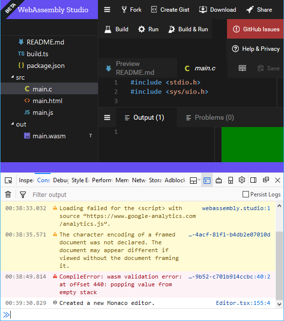 WAS sometimes tries to pop an empty stack during validation. · Issue #246 · wasdk ...