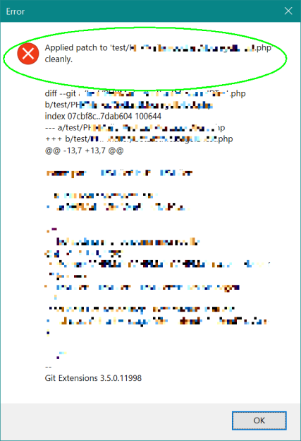 UI: clean cherrypick feedback modal presents as error · Issue #9319 · gitextensions ...
