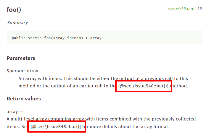 Extend support for {@link} · Issue #546 · phpDocumentor/phpDocumentor · GitHub