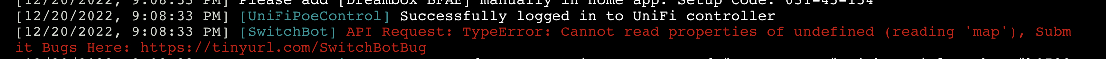 Bug Api Error „map“ · Issue 625 · Openwonderlabshomebridge Switchbot