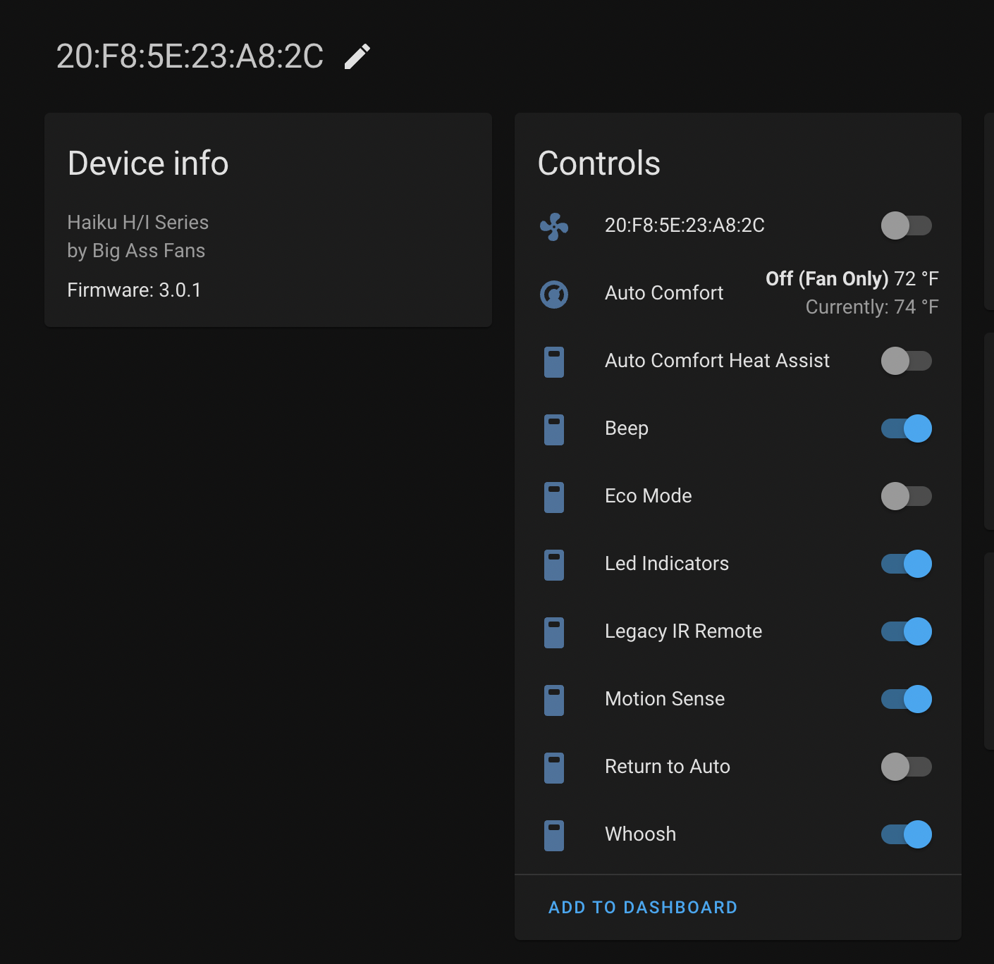 Haiku SenseMe integration is not compatible with new firmware · Issue ...
