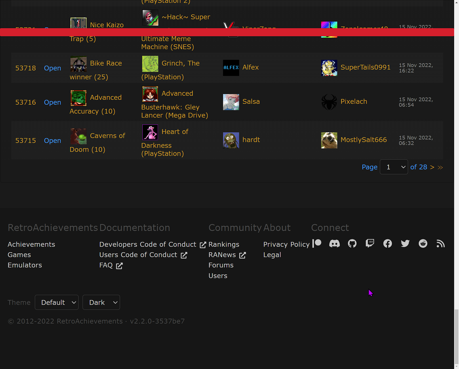 Red error bar on page load/change · Issue #1194 · RetroAchievements/RAWeb · GitHub