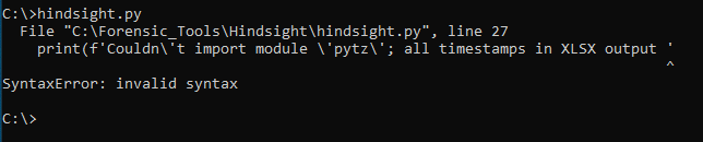 I use KAPE instead :-) · Issue #98 · obsidianforensics/hindsight · GitHub