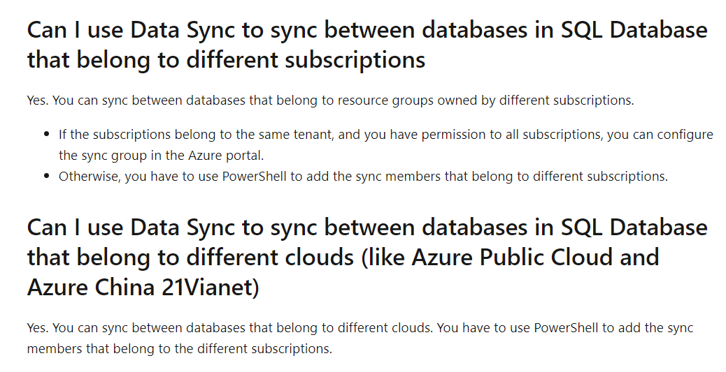 Subscription/region/resourcegroup for Member database in sql data sync group · Issue #68433 ...