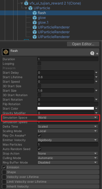 My particle system cannot be displayed in the game window · Issue #244 · mob-sakai ...