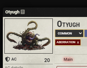 [Bug]: PF2e Bestiary tokens: Otyugh actor image cut off on left-hand ...