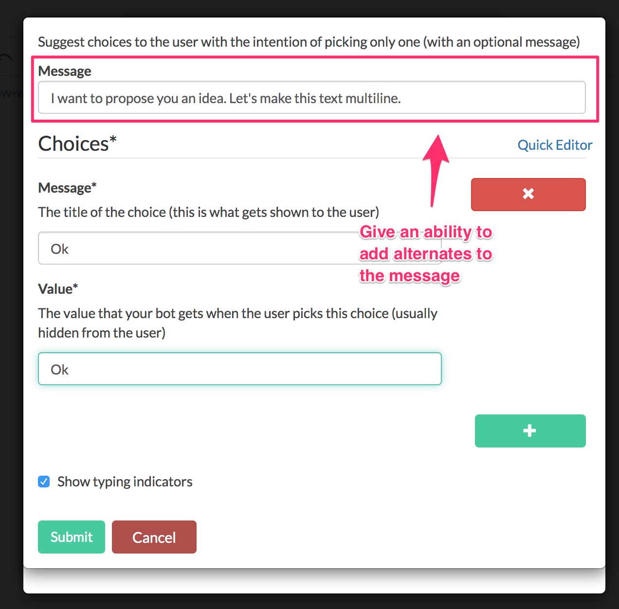 [FEATURE] Alternate messages in Choice Skill · Issue #705 · botpress/v12 · GitHub