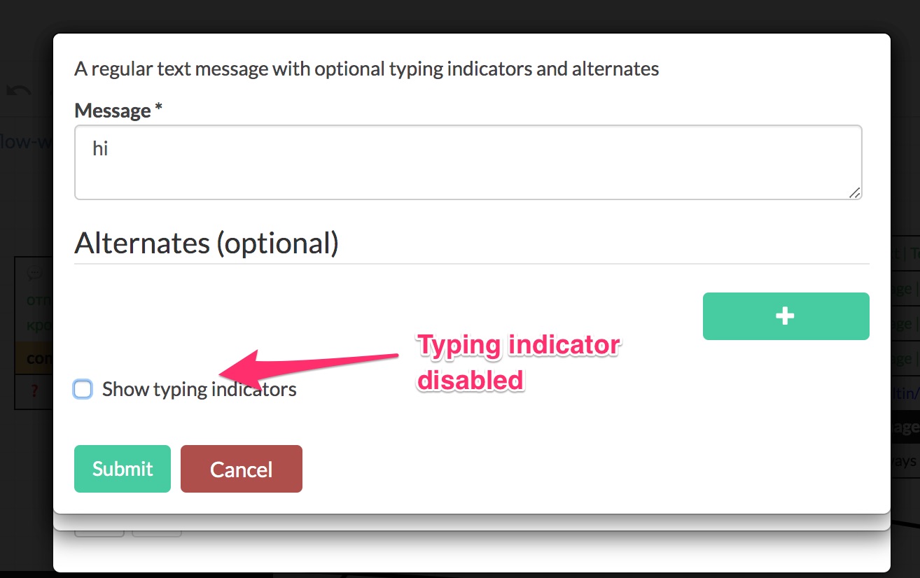 "Show typing indicators" work incorrectly in FB Messenger · Issue #733 · botpress/v12 · GitHub