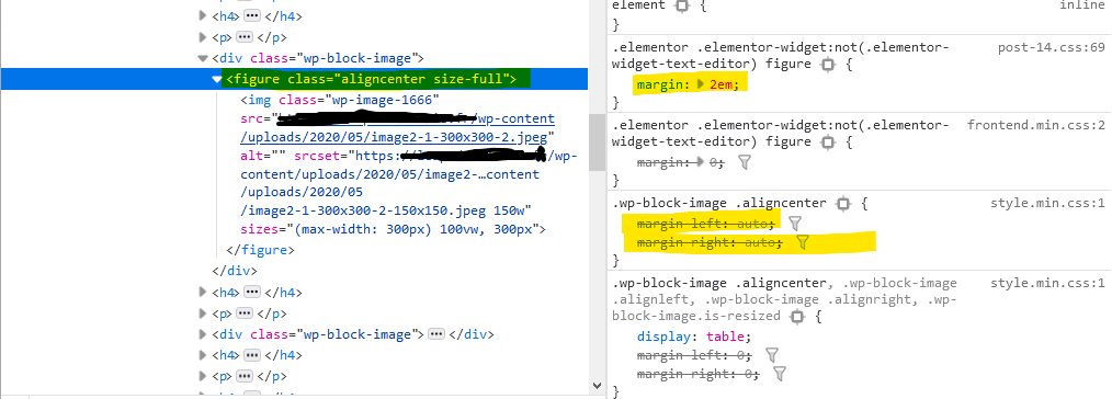 .wp-block-image .aligncenter CSS rule overridden by Elementor... · Issue #11287 · elementor ...