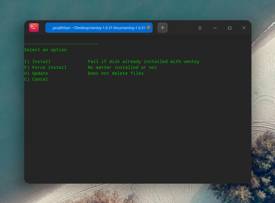 Terminal wizard for GNU/Linux · Issue #668 · ventoy/Ventoy · GitHub