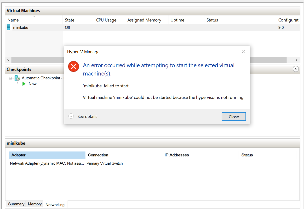 Minikube Not Starting With Hyperv · Issue 8557 · Kubernetesminikube · Github