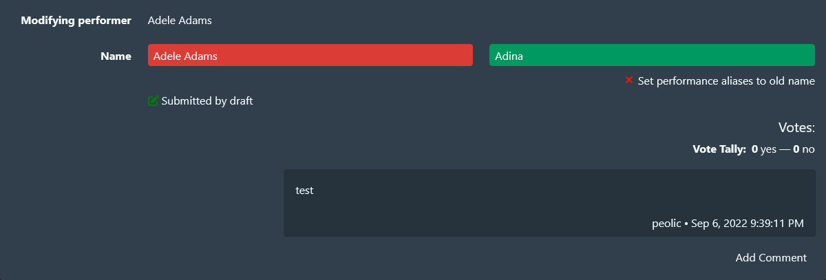 [Bug] Update aliases checkbox reset when updating edit · Issue #493 · stashapp/stash-box · GitHub