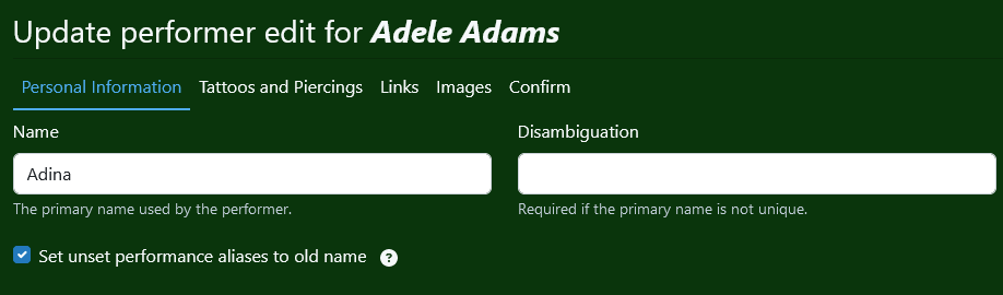 [Bug] Update aliases checkbox reset when updating edit · Issue #493 · stashapp/stash-box · GitHub