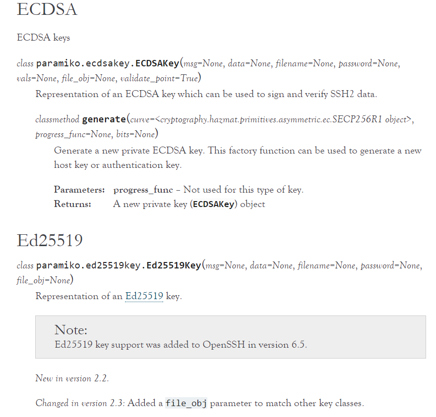Ed25519 key generation support · Issue #1136 · paramiko/paramiko · GitHub