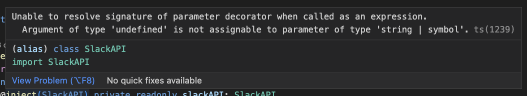 Token Dependency Injections Arentt Working After Update Vs Code To 1 