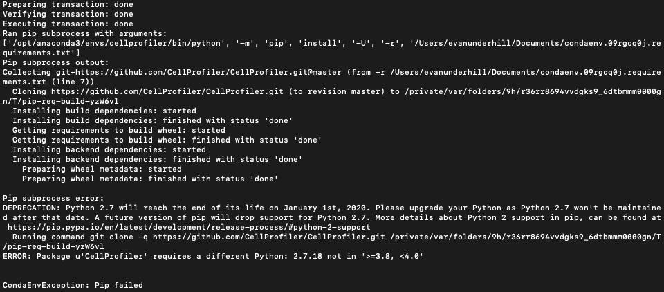 Python version error when installing in anaconda · Issue #4050 · CellProfiler/CellProfiler · GitHub