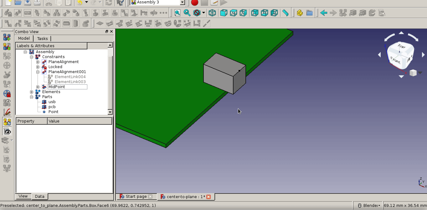 Center to plane constraint example · Issue #51 · realthunder/FreeCAD_assembly3 · GitHub