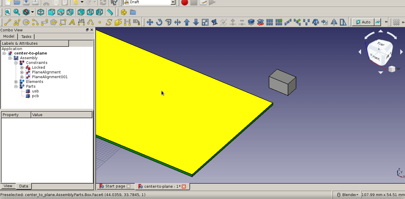 Center to plane constraint example · Issue #51 · realthunder/FreeCAD_assembly3 · GitHub