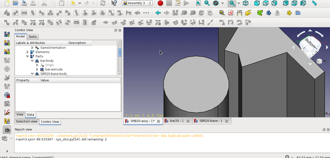 PointsOnCircle doesn't accept multiple points · Issue #150 · realthunder/FreeCAD_assembly3 · GitHub