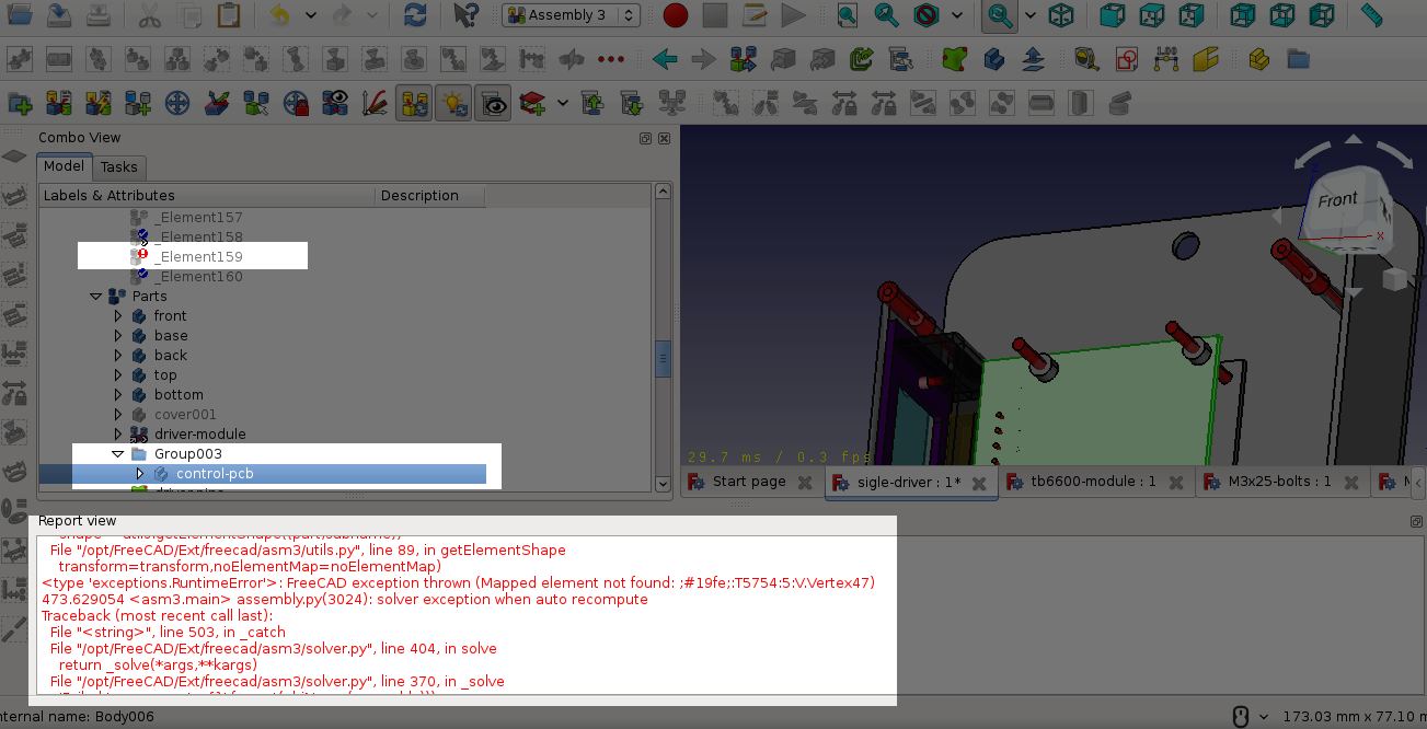 Grouping makes FreeCAD crash · Issue #224 · realthunder/FreeCAD_assembly3 · GitHub