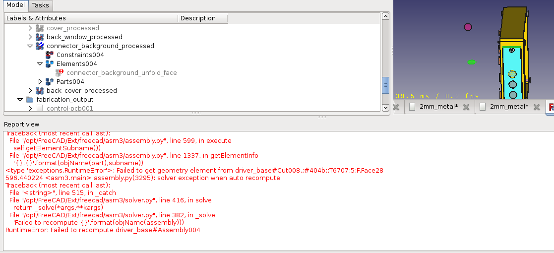 Solver Does Not Update Silent Exception · Issue 273 · Realthunderfreecadassembly3 · Github 