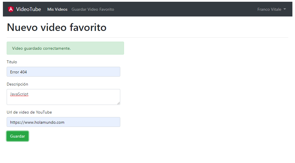 GitHub - fvitalematus/videotube-spa-angular: Web SPA con Angular: Desarrollo front-end con ...