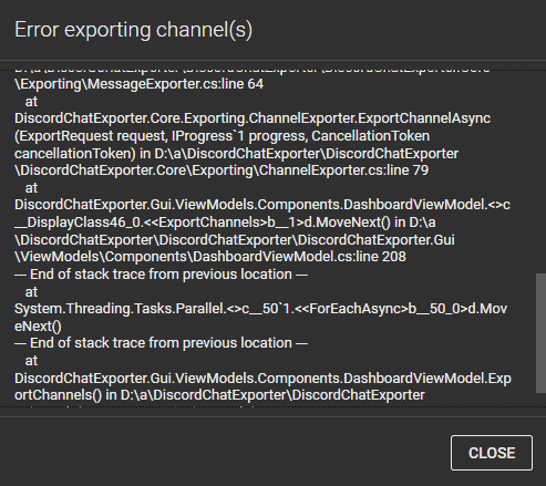 Channel export fails with System.IndexOutOfRangeException · Issue #935 · Tyrrrz ...