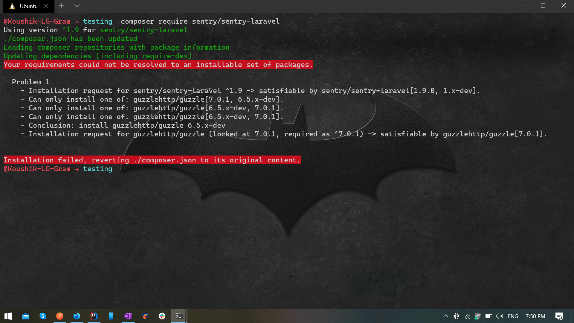 Can't install on Laravel 8 · Issue #380 · getsentry/sentry-laravel · GitHub
