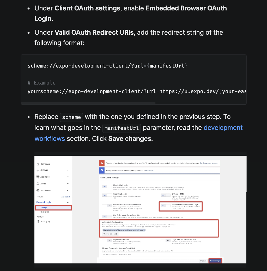 [docs] ExpoAuthSession for Facebook is not working · Issue #22372 · expo/expo · GitHub