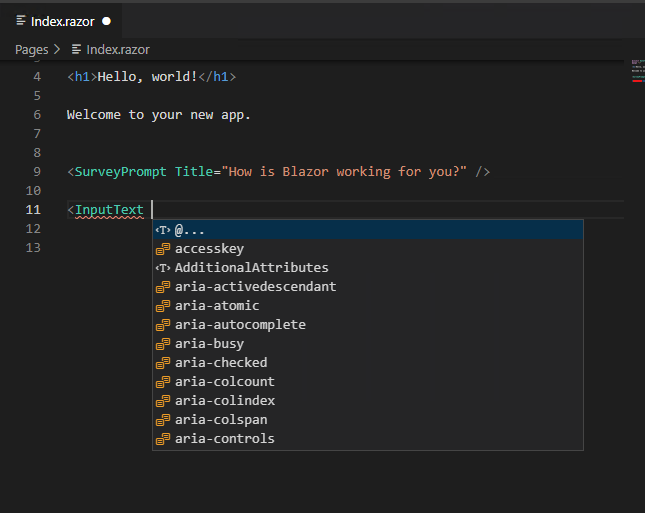 VS Code: After type
