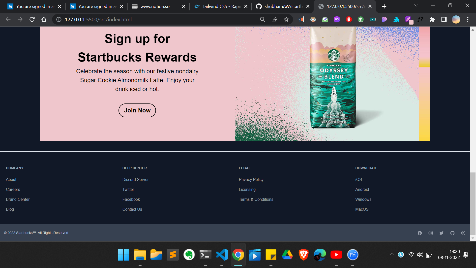 GitHub - shubhamAW/startbucks: starbucks website clone