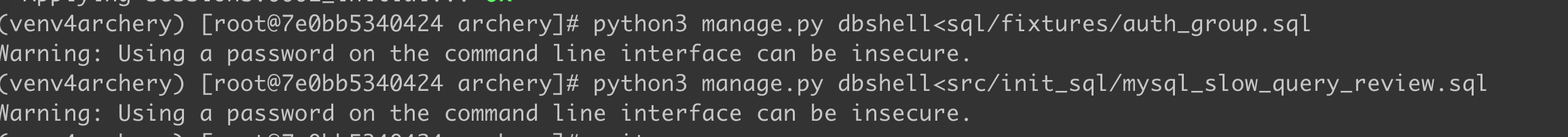 Docker部署python3 Managepy Dbshell 