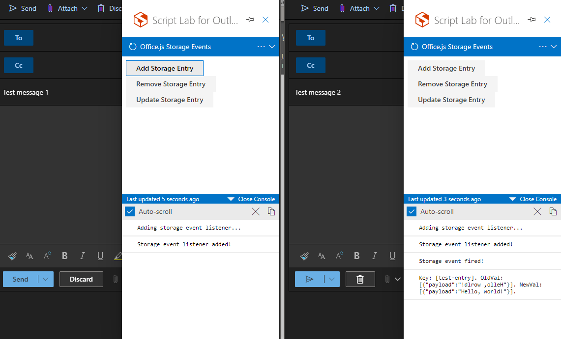 Windows Outlook localStorage events not firing · Issue #1399 · OfficeDev/office-js · GitHub