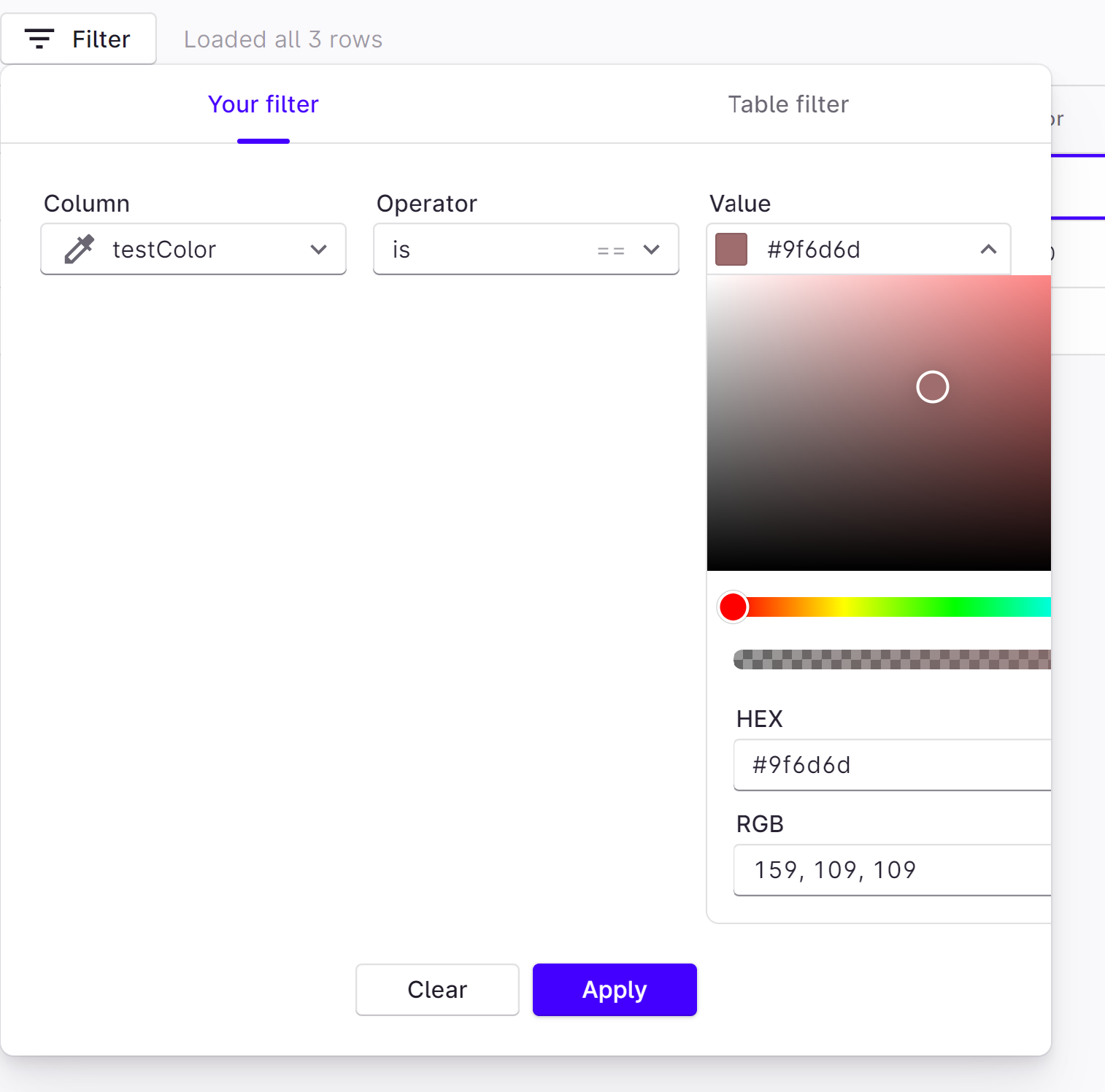 Field Filter UI update - Color Field · Issue #523 · rowyio/rowy · GitHub