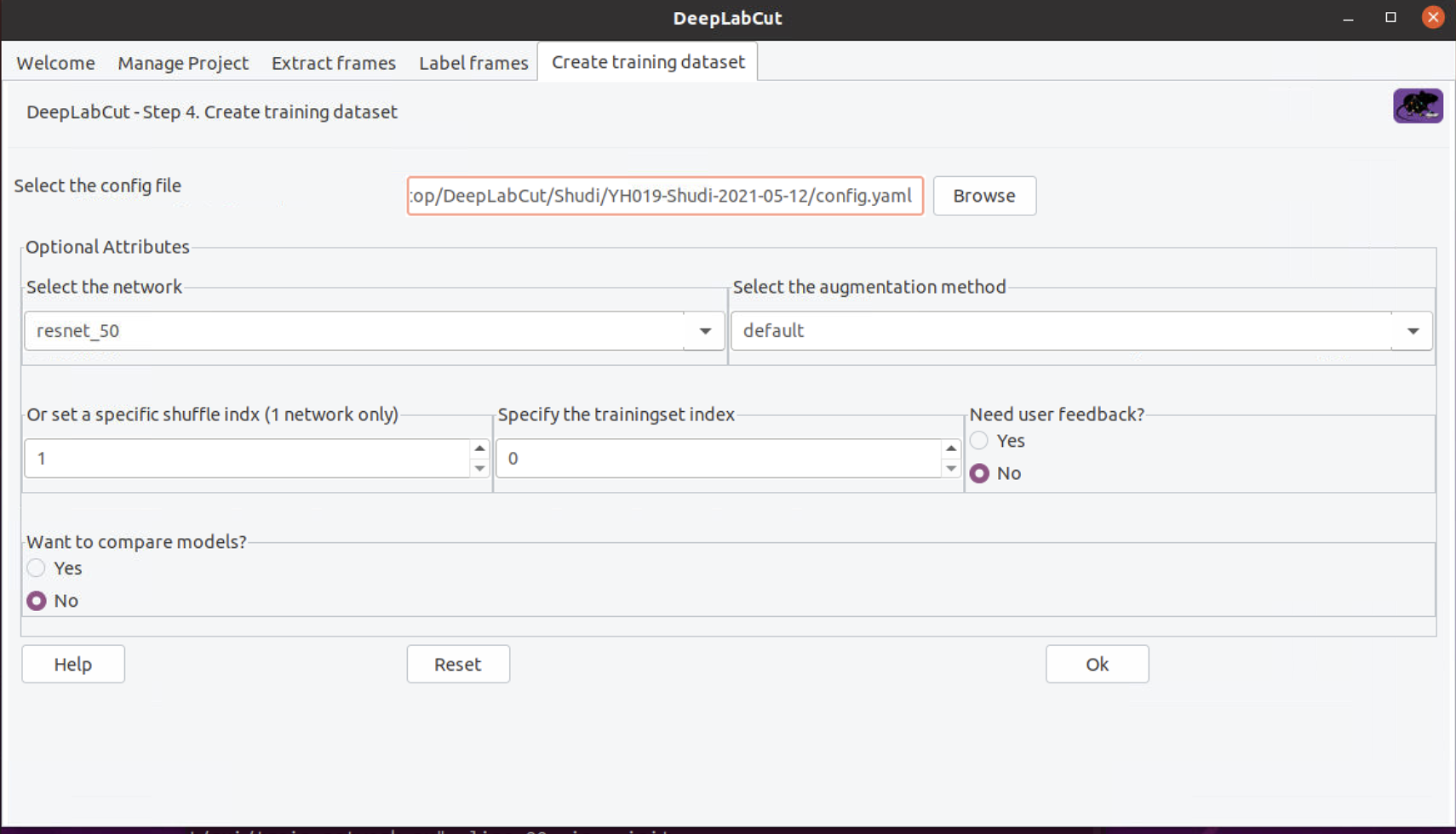 No steps further than "create training dataset" displayed · Issue #1247 · DeepLabCut/DeepLabCut ...