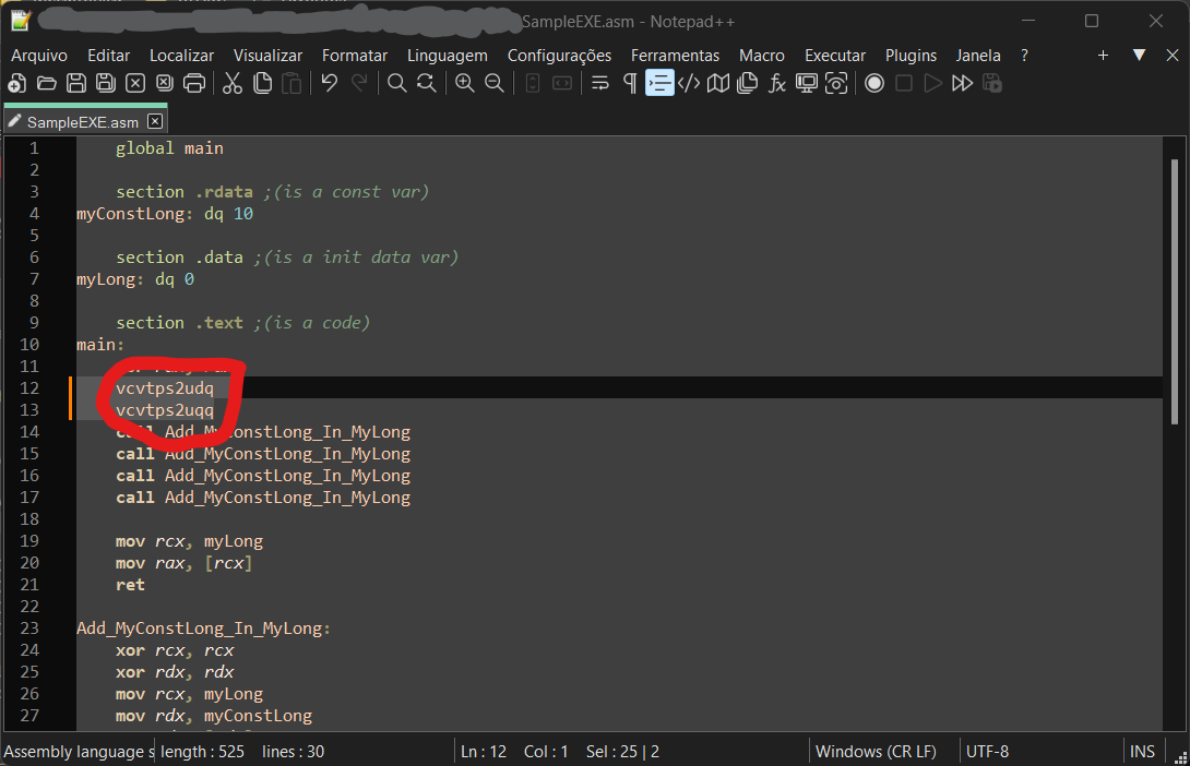 Wrong highlighting of assembly in '.data' '.code' '.const' '.data?' and some assembly ...