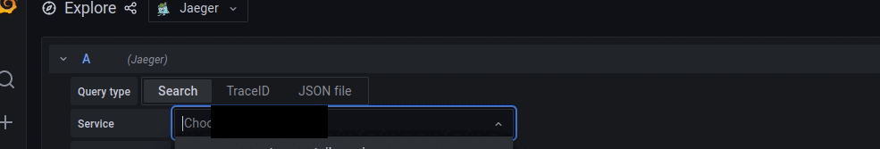 Jaeger datasource, the search option on service don't allow for typing values. · Issue #48905 ...