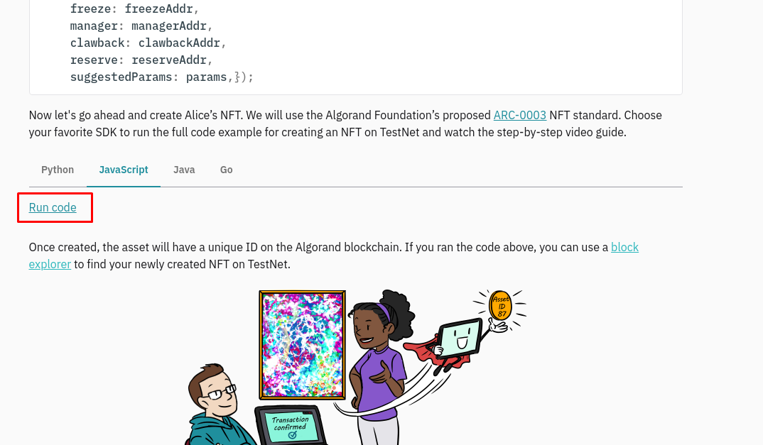 I cannot see the video for creating an NFT · Issue #631 · algorandfoundation/docs · GitHub