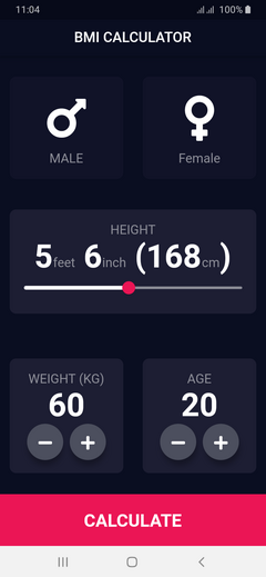 GitHub - Azmain-Kabir-Swaran/BMI_Calculator: A flutter application that can measure BMI. [Design ...
